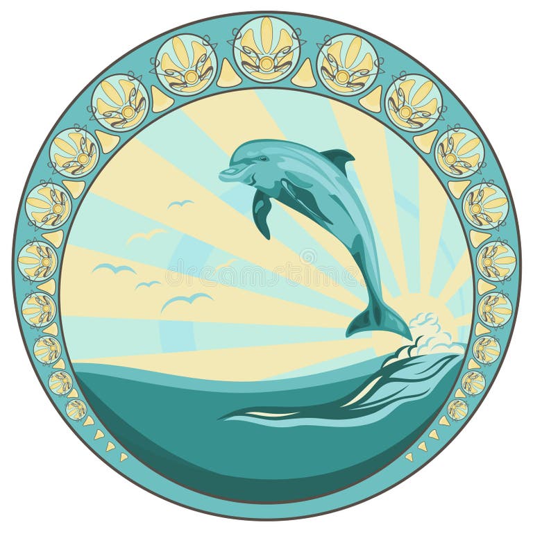Dolphin Label Stock Illustrations – 3,412 Dolphin Label Stock ...