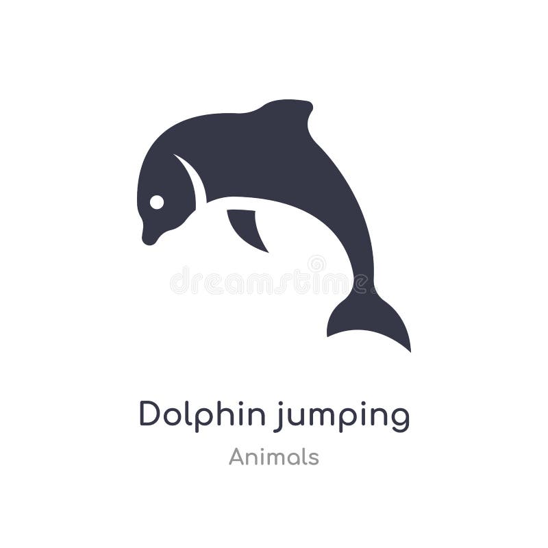 Dolphin Jumping Icon. Isolated Dolphin Jumping Icon Vector Illustration ...