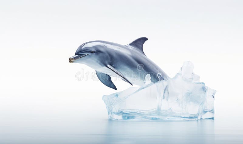 Ice dolphin stock photo. Image of cracked, frozen, blue - 35980350
