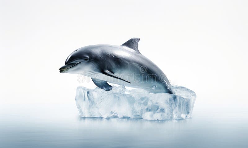 Ice dolphin stock photo. Image of cracked, frozen, blue - 35980350