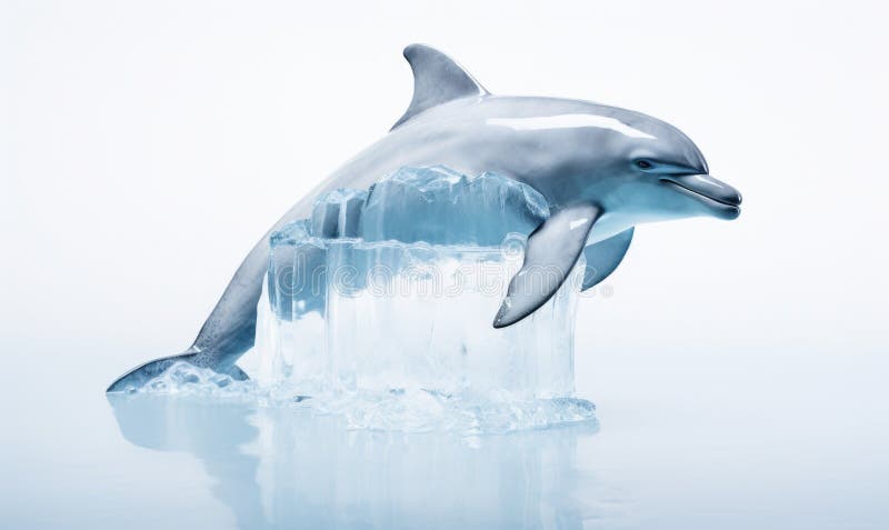 Ice dolphin stock photo. Image of cracked, frozen, blue - 35980350