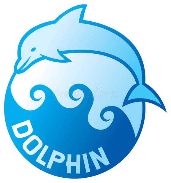 Dolphin jumping symbol stock vector. Illustration of beautiful - 26261697