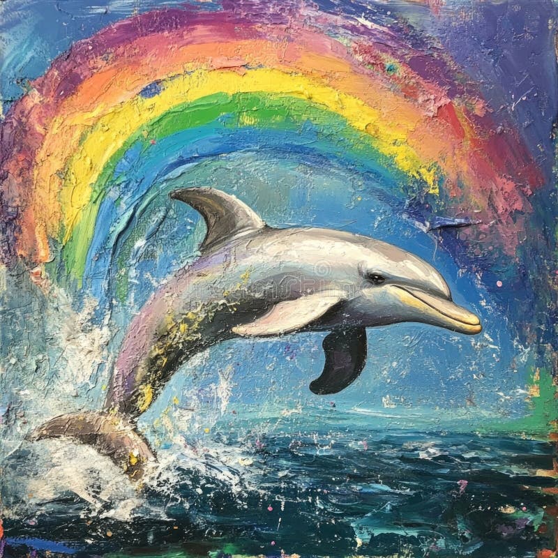 A Dolphin Leaping from the Ocean, Capturing the Moment in Mid-air Stock ...