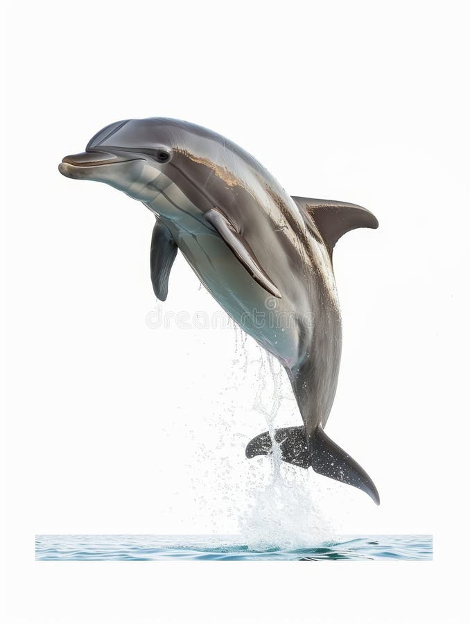 Dolphin Leaping Out of the Water with a Splash, Displaying Agility and ...