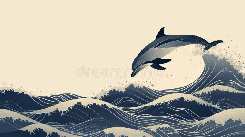 Dolphin Leaps Over Ocean Wave in Action Shot Stock Photo - Image of ...