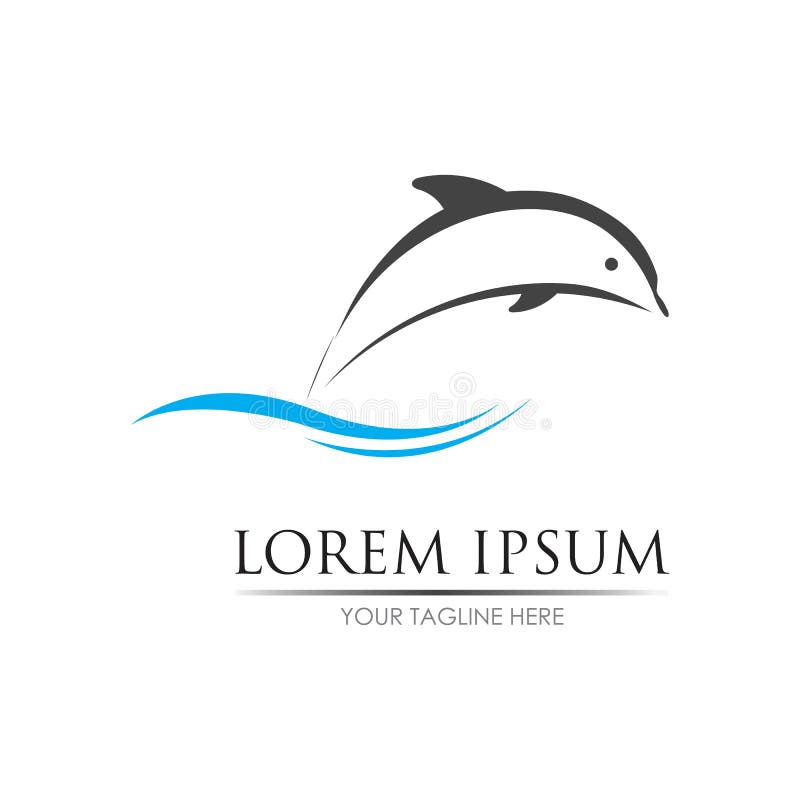 Dolphin Logo Template Vector. Dolphin Jumping Logo Design Concept Stock ...