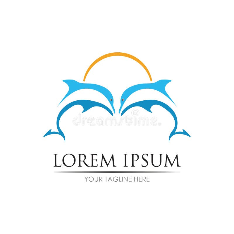 Dolphin Logo Template Vector. Dolphin Jumping Logo Design Concept Stock ...