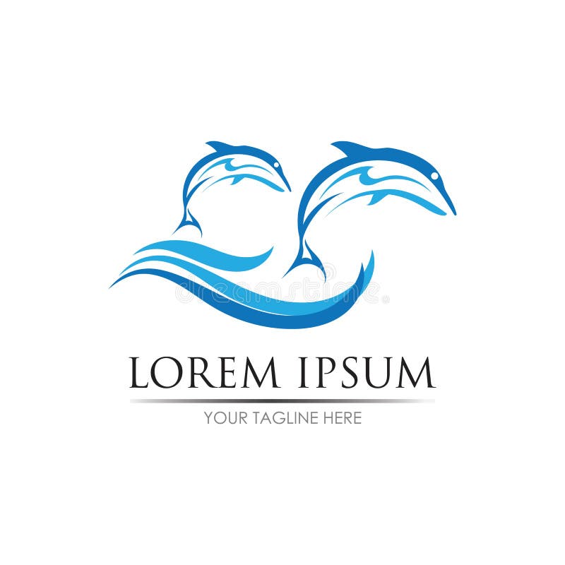 Dolphin Logo Template Vector. Dolphin Jumping Logo Design Concept Stock ...