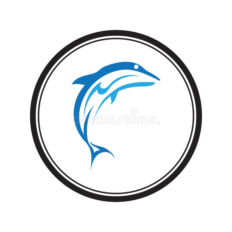 Dolphin Logo Template Vector. Dolphin Jumping Logo Design Concept Stock ...