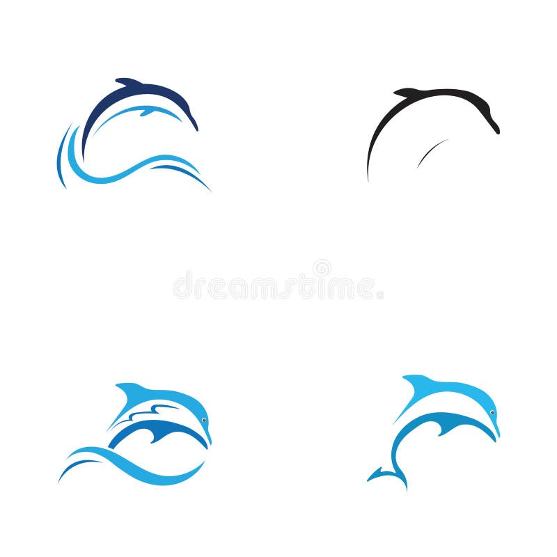 Dolphin Logo Template Vector. Dolphin Jumping Logo Design Concept Stock ...
