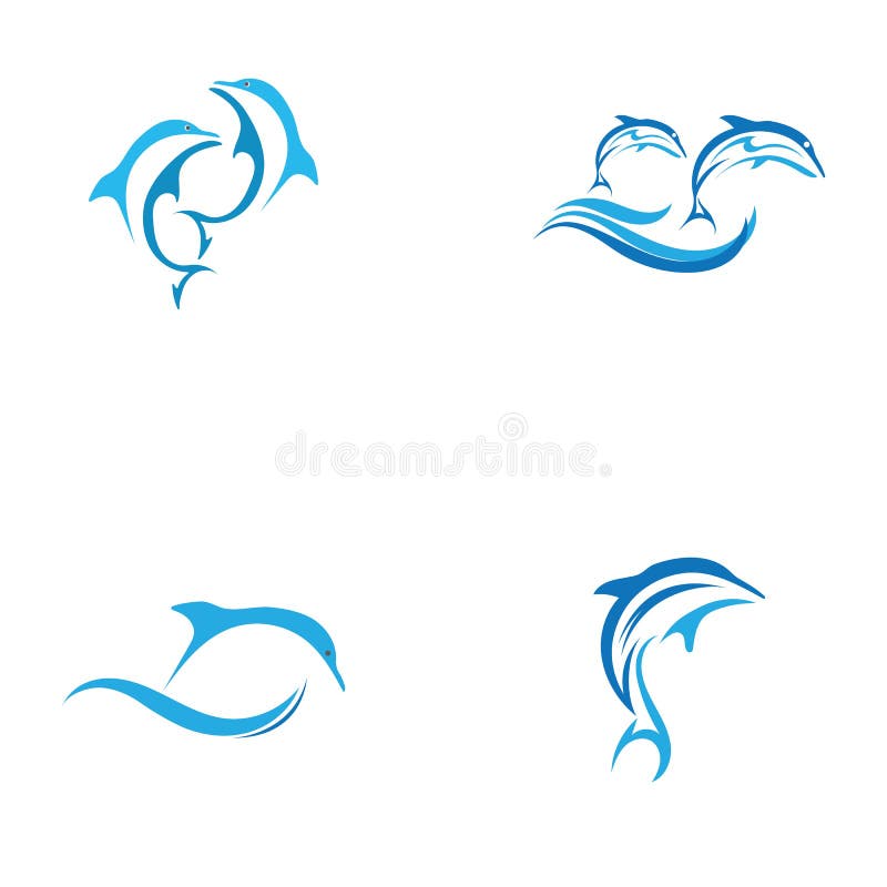 Dolphin Logo Template Vector. Dolphin Jumping Logo Design Concept Stock ...