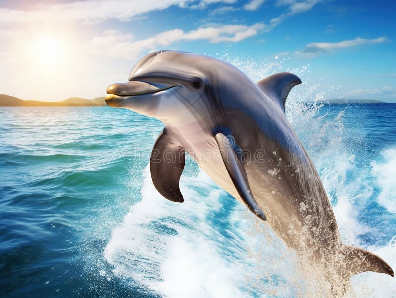 Ai Generated Illustration Wildlife Concept of Dolphin Stock ...