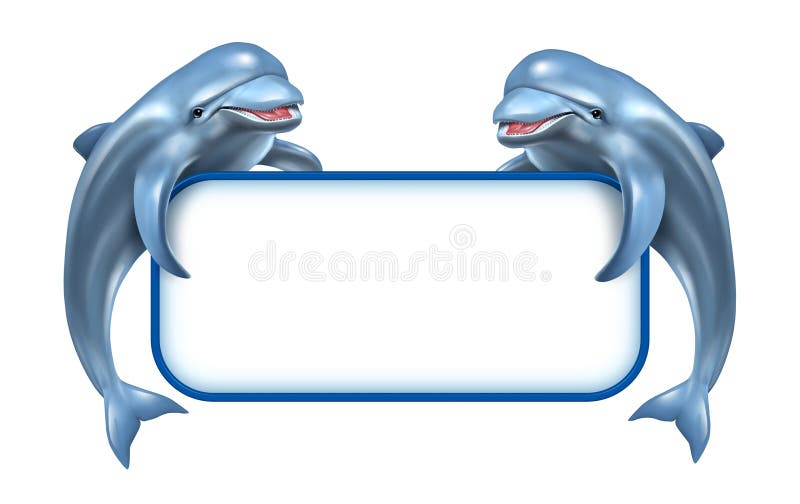 Dolphin Marine Sign stock illustration. Illustration of bottle - 26937863