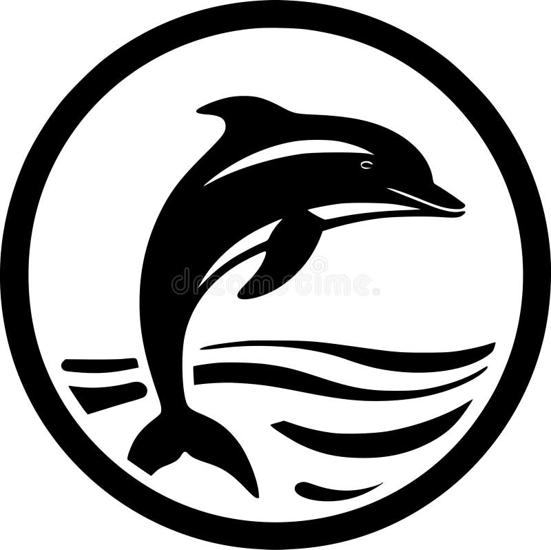 Dolphin - Minimalist and Flat Logo - Vector Illustration Stock Vector ...
