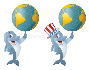 Dolphin Holding Sign Stock Illustrations – 134 Dolphin Holding Sign ...