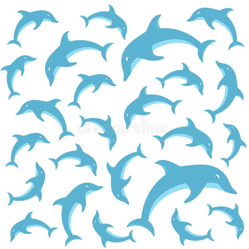 Dolphin Pattern stock vector. Illustration of backgrounds - 132658598