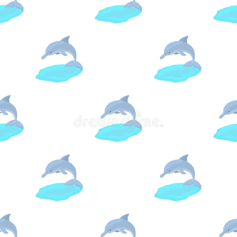 Dolphin Pattern Seamless Vector Stock Vector - Illustration of mammal, wildlife: 230520137