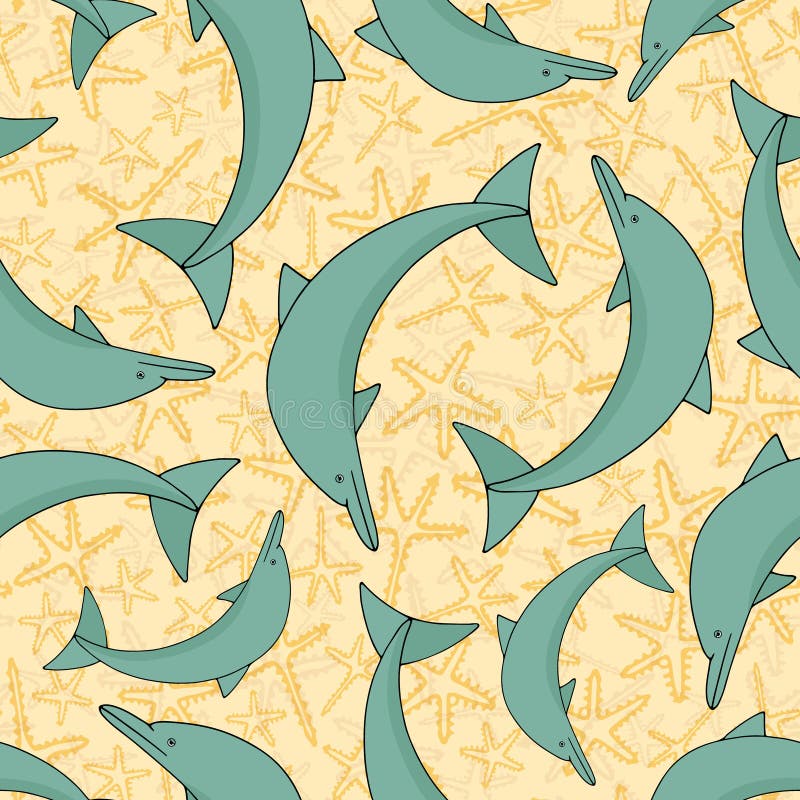 Ocean Pattern stock vector. Illustration of nature, creature - 49769344