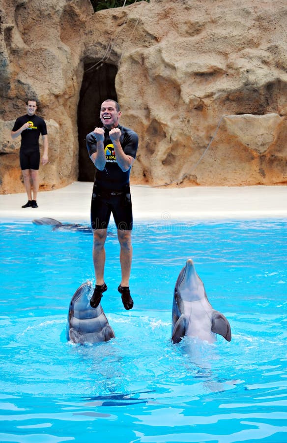 Dolphin Playing with People Editorial Photography - Image of travel ...