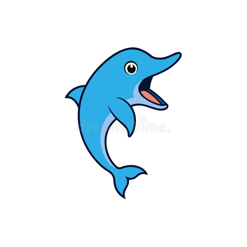 Dolphin Screams Icon Vector Stock Vector - Illustration of dolphin ...