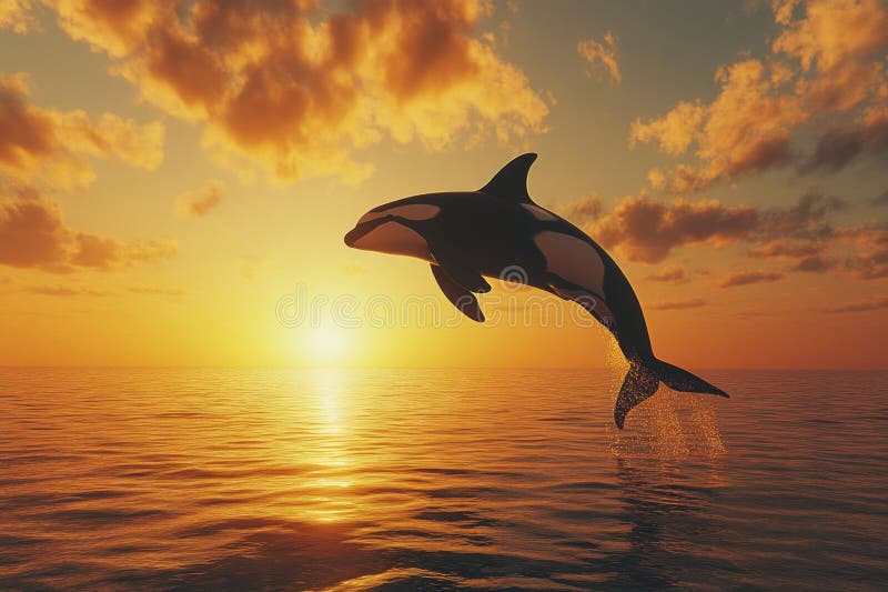 Dolphin at sunset stock image. Image of dolphin, outdoors - 380254671