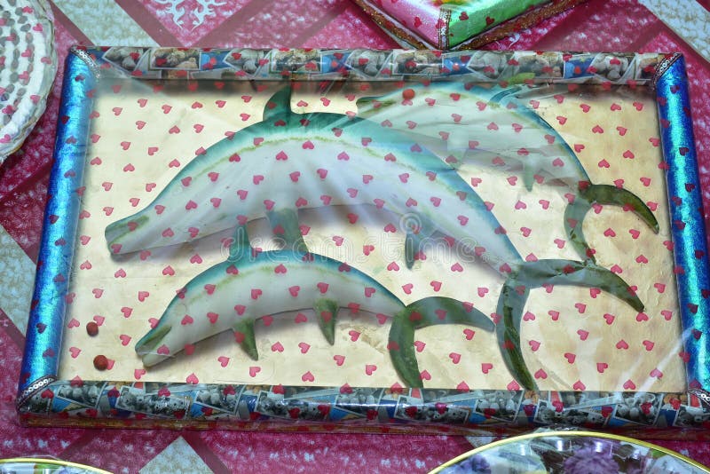 The dolphin sweets. stock image. Image of sweets, love - 154271331