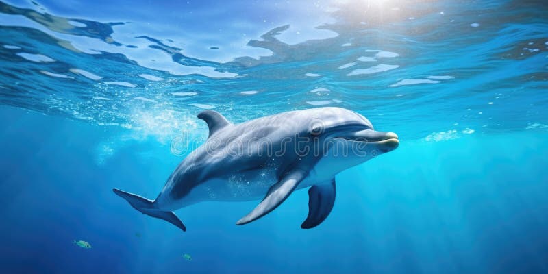 Dolphin underwater stock image. Image of mammal, ocean - 374560763