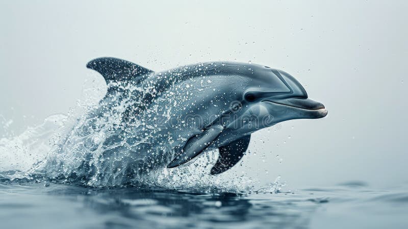 A Dolphin is Swimming in the Ocean with Its Mouth Open. Stock Image - Image of ocean, happy ...