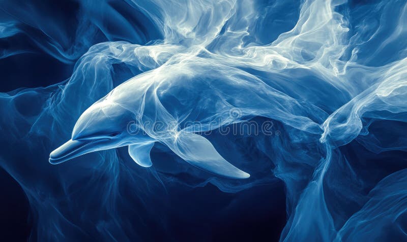 A Dolphin is Swimming in the Ocean Stock Image - Image of ocean ...