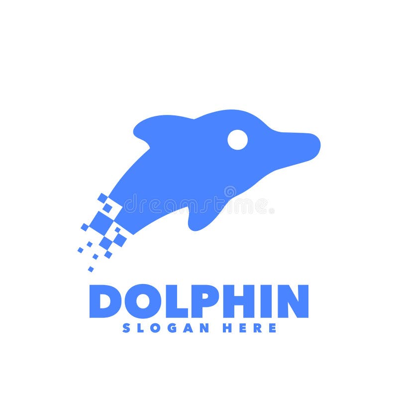 Dolphin Symbol Logo Design Template Stock Vector - Illustration of font ...