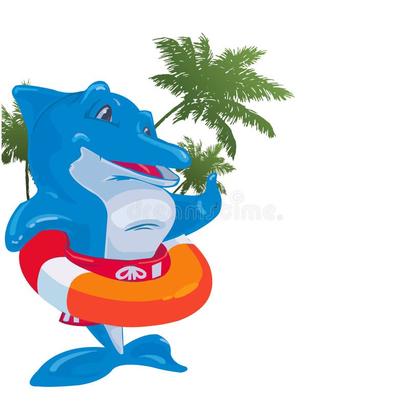 Buff surfer shark stock vector. Illustration of character - 41439991