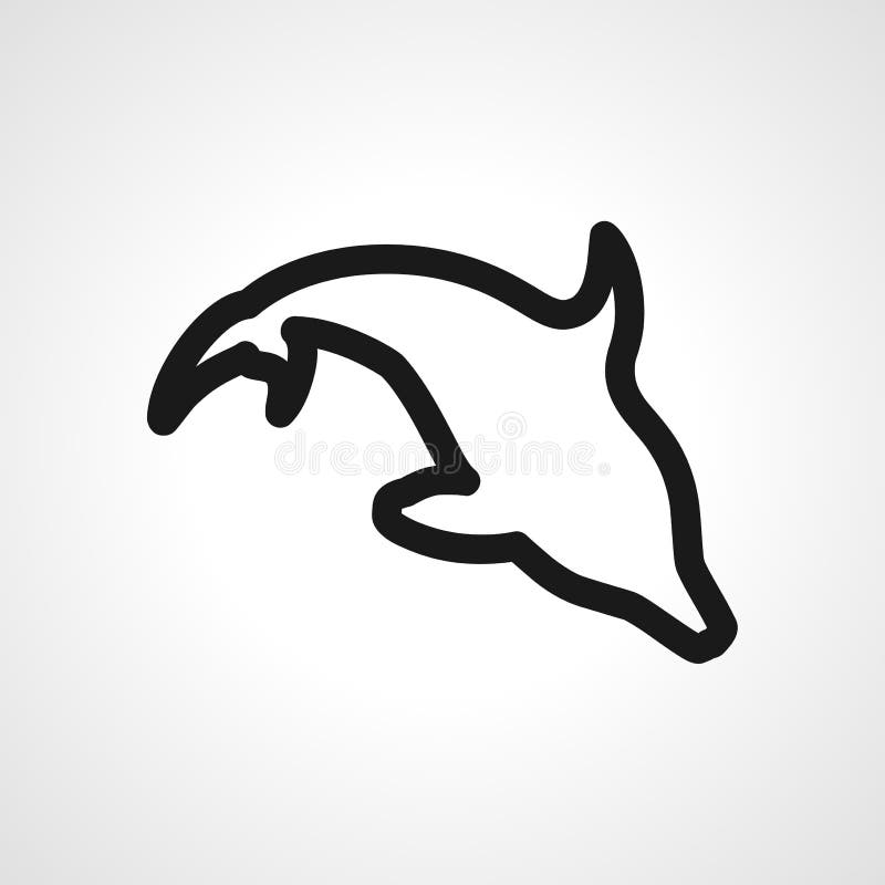 Dolphin Outline Clipart Stock Illustrations – 359 Dolphin Outline ...