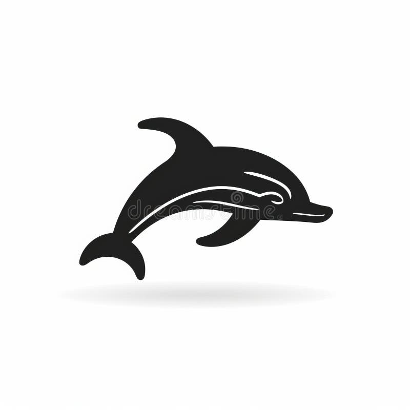 Black Dolphin Symbol: Minimalist Illustration Inspired by Egyptian ...