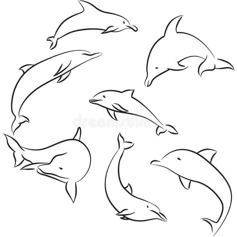Dolphins Tattoo Stock Illustrations – 410 Dolphins Tattoo Stock ...