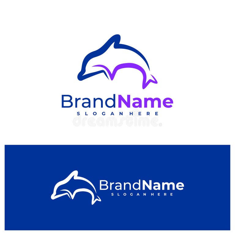 Dolphins Logo Vector Illustration. Dolphins Logo Design Concept ...