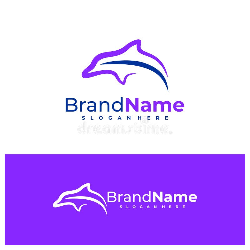Dolphins Logo Vector Illustration. Dolphins Logo Design Concept ...