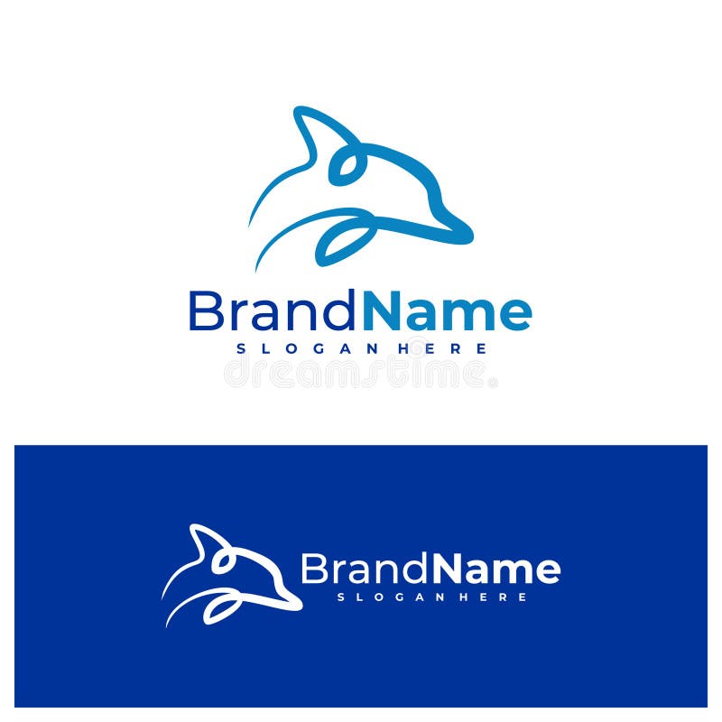 Dolphins Logo Vector Illustration. Dolphins Logo Design Concept ...