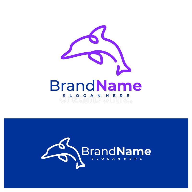 Dolphins Logo Vector Illustration. Dolphins Logo Design Concept ...