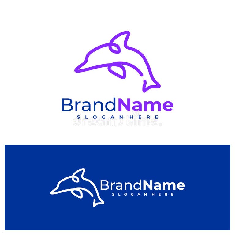 Dolphins Logo Vector Illustration. Dolphins Logo Design Concept ...