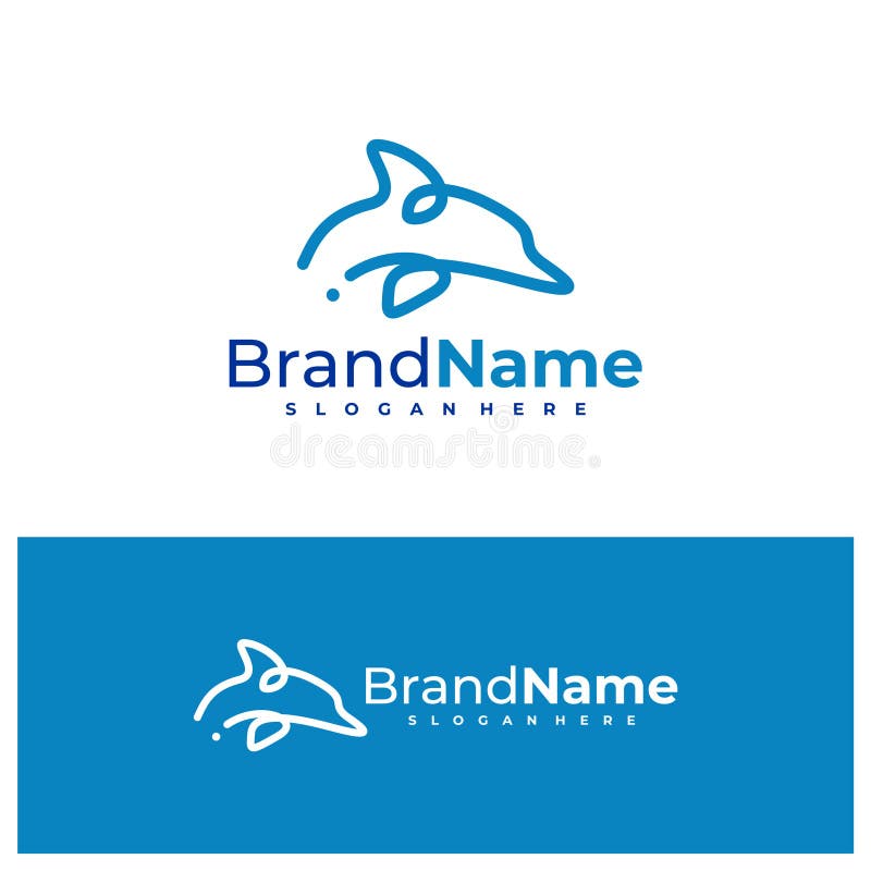 Dolphins Logo Vector Illustration. Dolphins Logo Design Concept ...