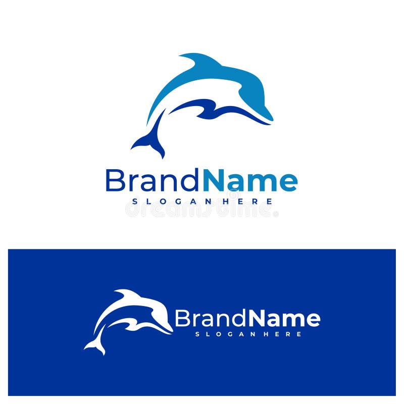 Dolphins Logo Vector Illustration. Dolphins Logo Design Concept ...