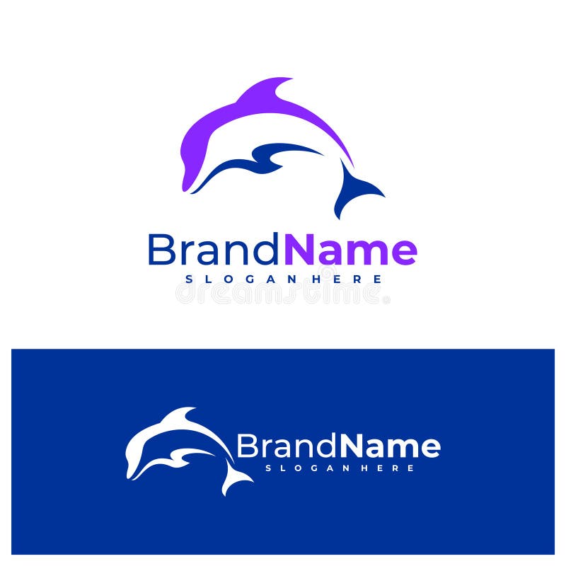 Dolphins Logo Vector Illustration. Dolphins Logo Design Concept ...