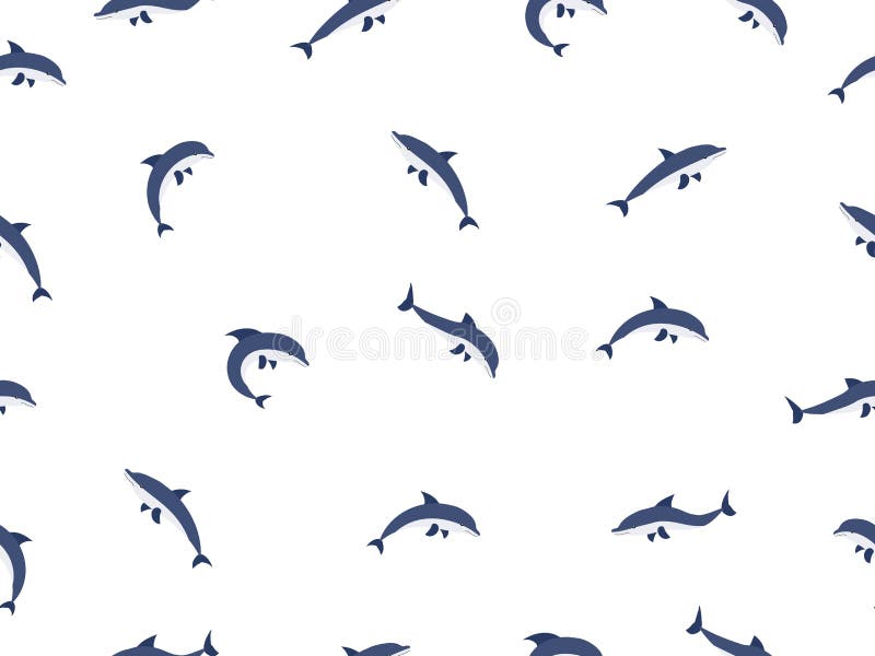 Dolphins Seamless Pattern Background Vector Illustration Stock Vector - Illustration of dolphins ...