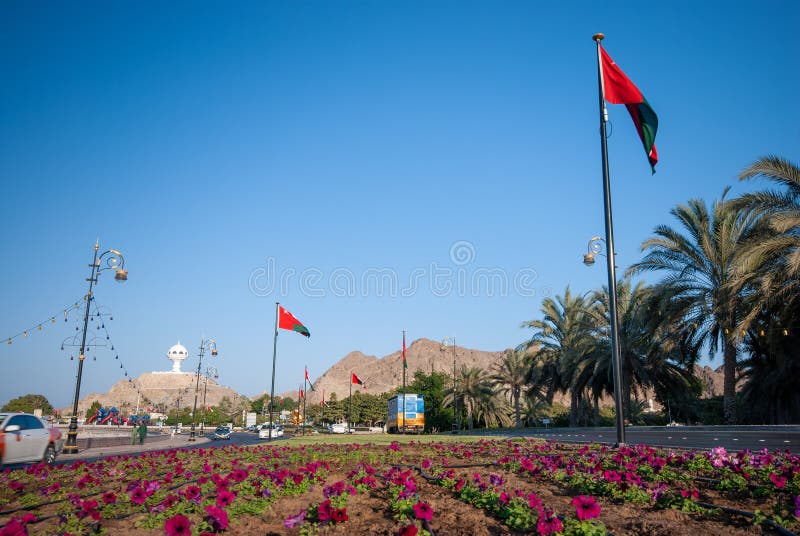 Corniche Mutrah Muscat editorial stock image. Image of east - 184054659