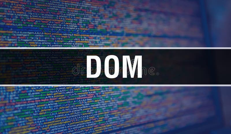 DOM with Binary Code Digital Technology Background. Abstract Background ...