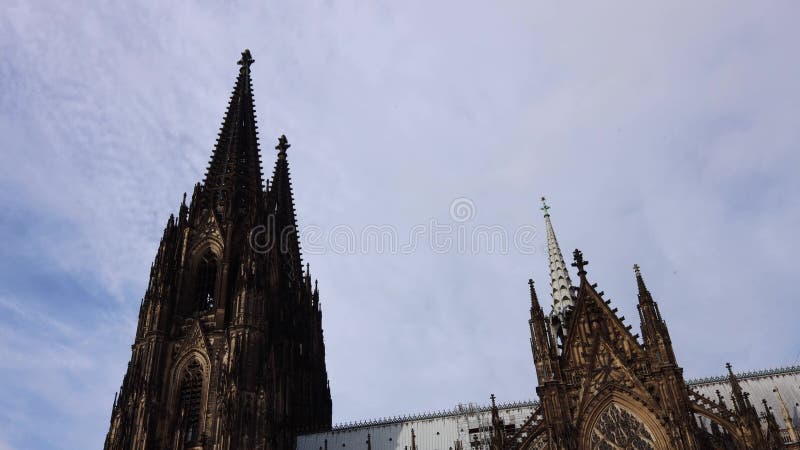 Dom Church of Cologne in a Sky Time Lapse 4k Video Stock Video - Video ...