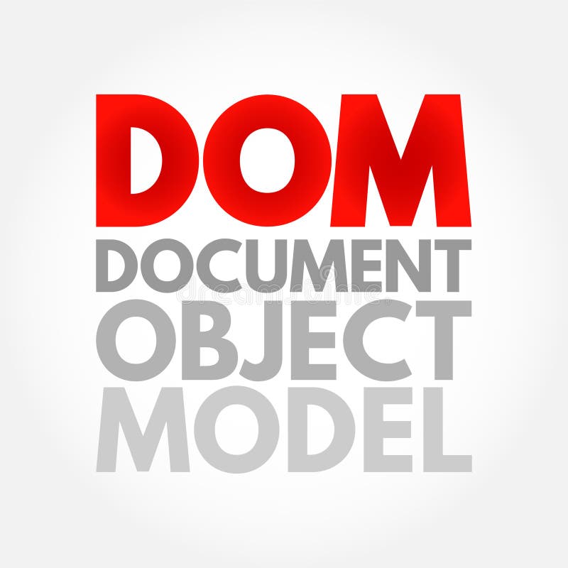 Dom Document Object Model Is A Programming Api For Html And Xml Documents Acronym Technology 8281