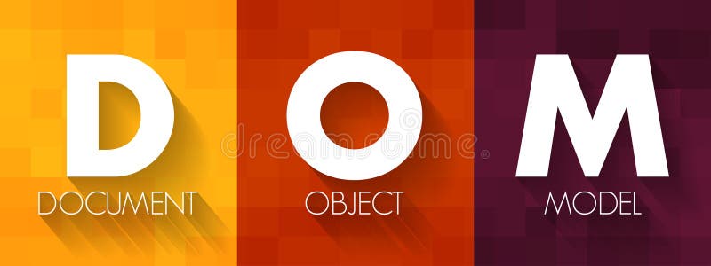 DOM - Document Object Model is a Programming API for HTML and XML Documents, Acronym Technology ...