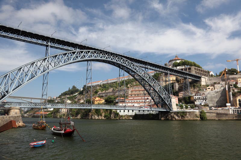 Dom Luis Bridge in Porto stock photo. Image of heritage - 15623302