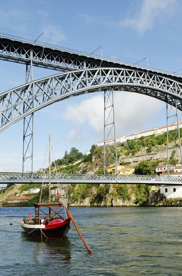 Dom Luis Bridge in Porto Portugal Stock Photo - Image of bridge, luis ...
